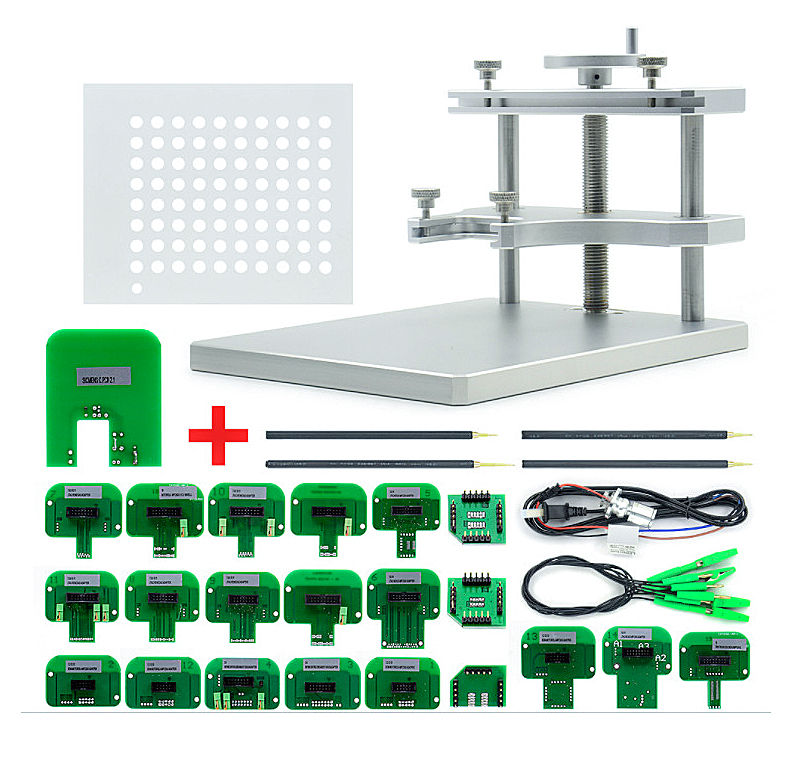 LED BDM FRAME Stainless Steel Full Set 22pcs BDM Adapters For KESS Ktag ...